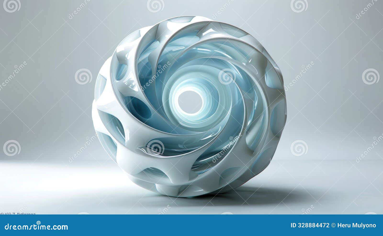 Abstract 3D Sphere with Intertwined Geometry Stock Illustration ...