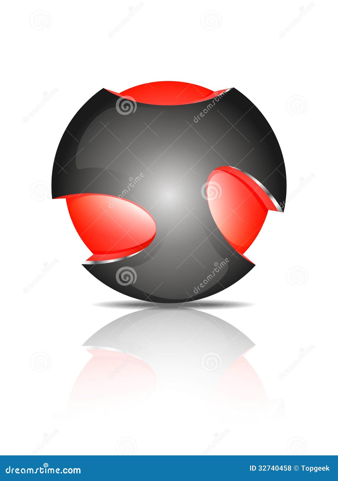 Abstract 3d sphere logos stock vector. Illustration of round - 32740458