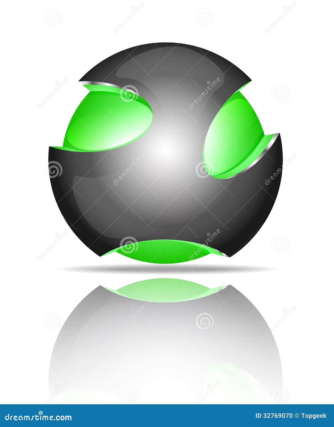 Abstract 3d sphere logos stock illustration. Illustration of concept ...