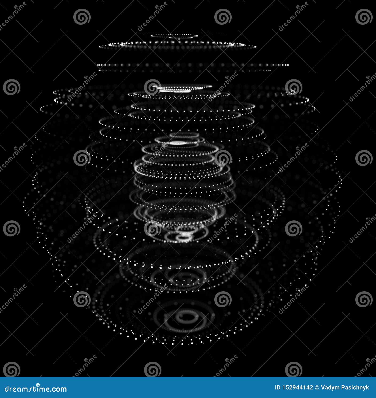 Abstract 3d Sphere Made of Points. Futuristic Technology Style. Sphere ...