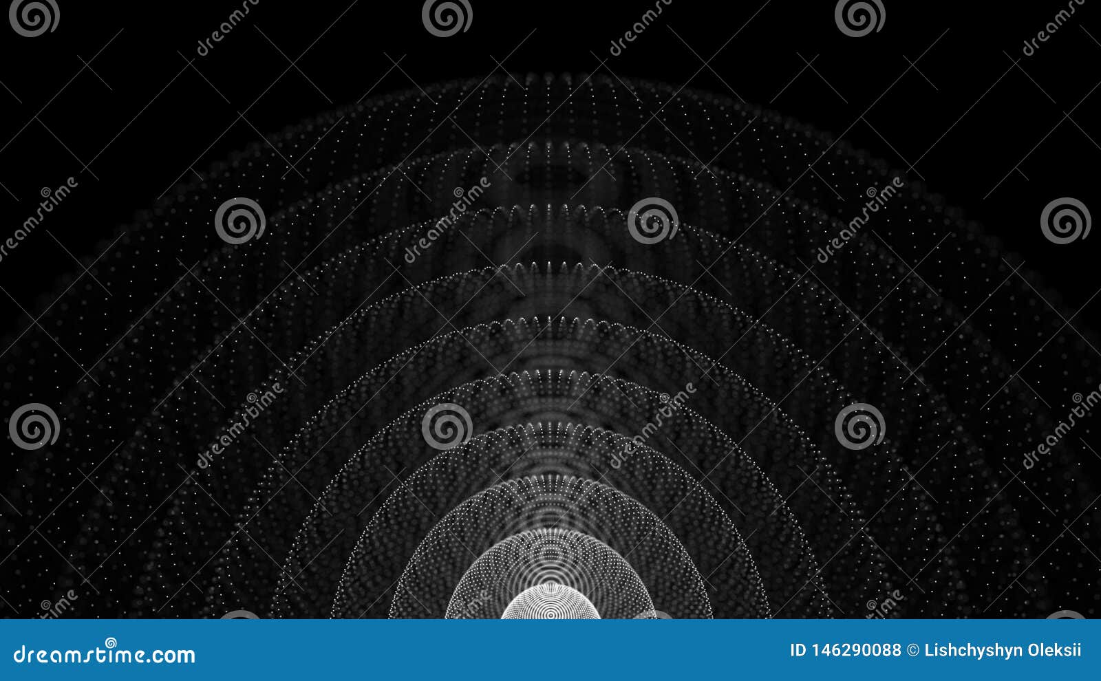 Abstract 3d Sphere Made of Points. Galaxy Space Background. Sphere ...