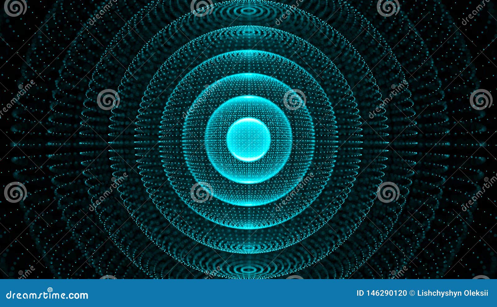 Abstract 3d Sphere Made of Points. Galaxy Space Background. Sphere ...