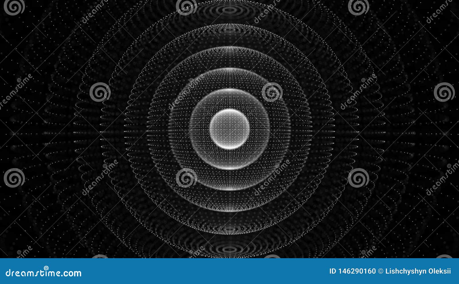 Abstract 3d Sphere Made of Points. Galaxy Space Background. Sphere ...