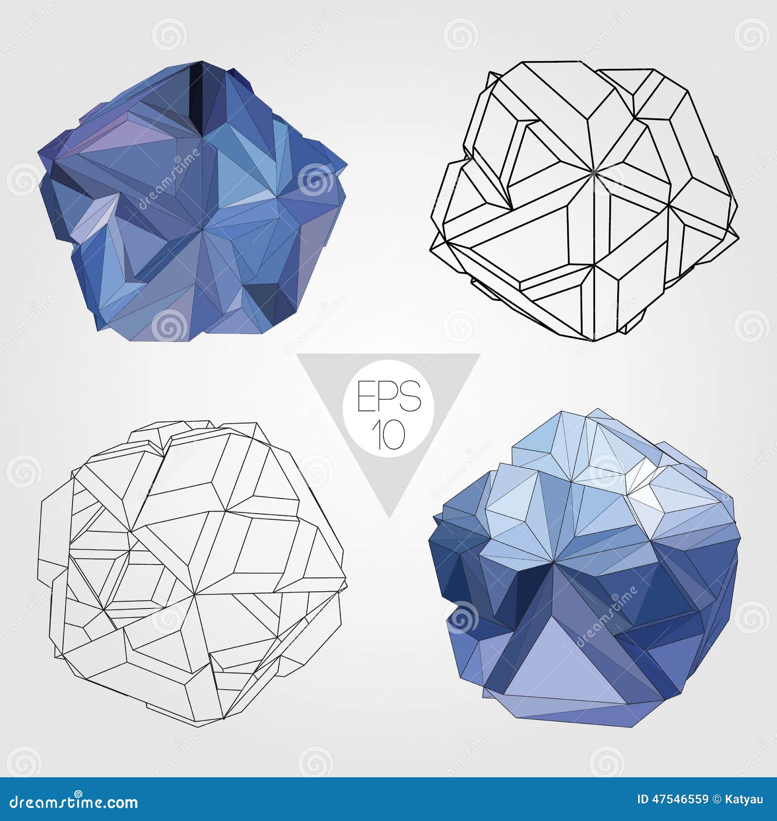 Abstract 3D Sphere. Vector Set. Stock Vector - Illustration of backdrop ...
