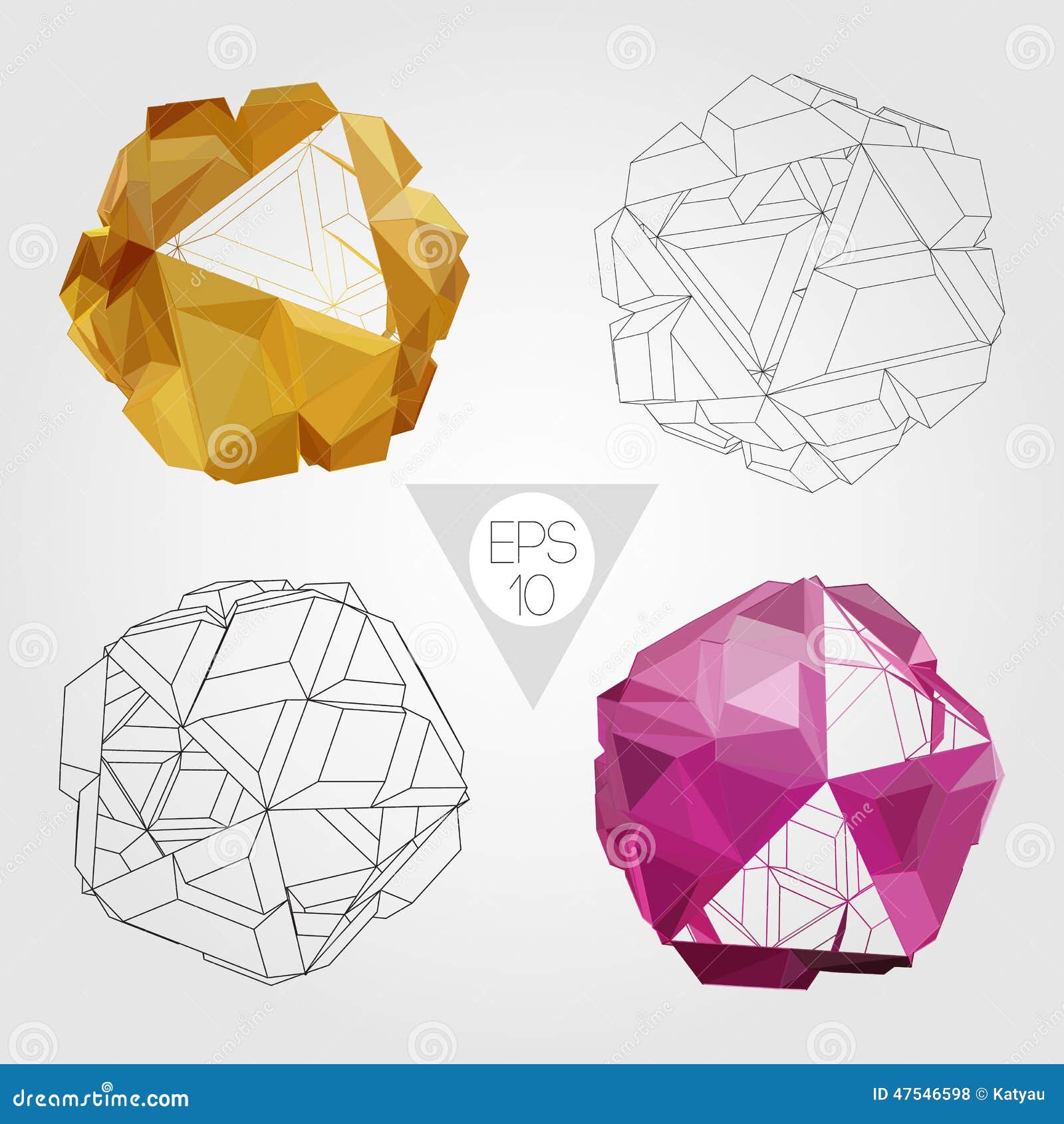 Abstract 3D Sphere. Vector Set. Stock Vector - Illustration of hitech ...