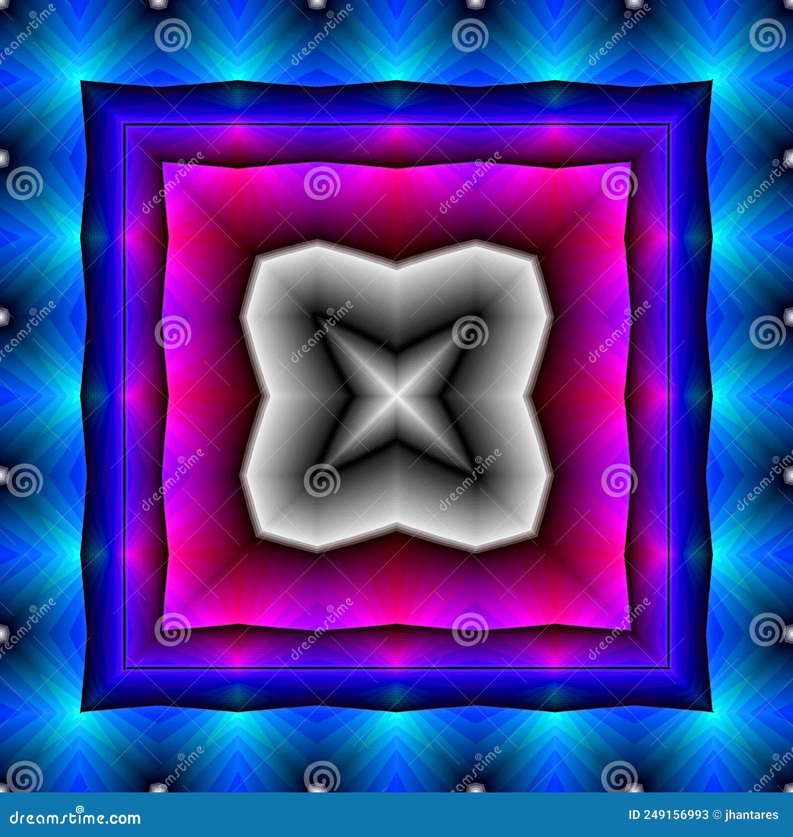 3d Square Geometric Color Gradient Pattern Stock Illustration ...