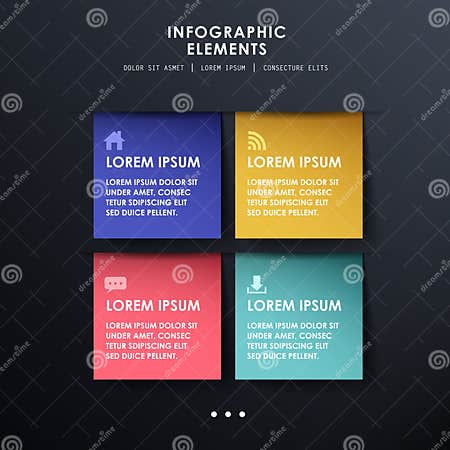 Abstract 3d Square Infographics Stock Vector - Illustration of ...