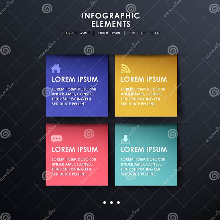 Abstract 3d Square Infographics Stock Vector - Illustration of ...