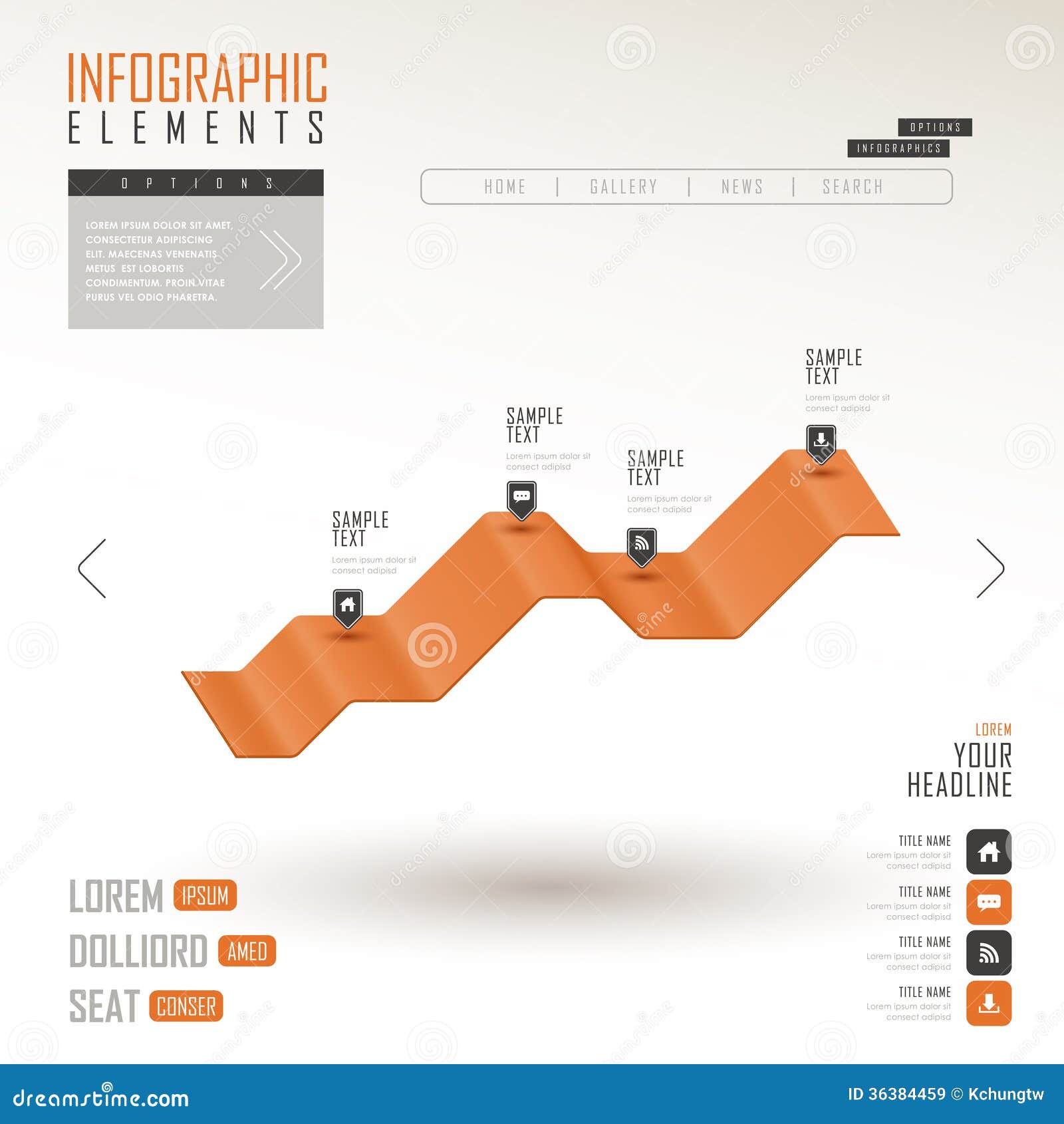 Abstract 3d Stair Flow Chart Infographics Stock Vector - Illustration ...