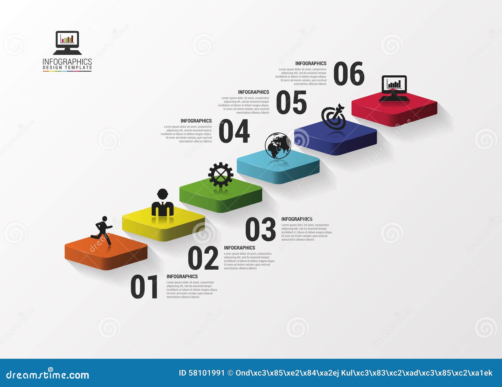 Abstract 3d Stairs Infographics or Timeline Template. Vector ... Abstract 3d Stairs Infographics or Timeline Template. Vector ...