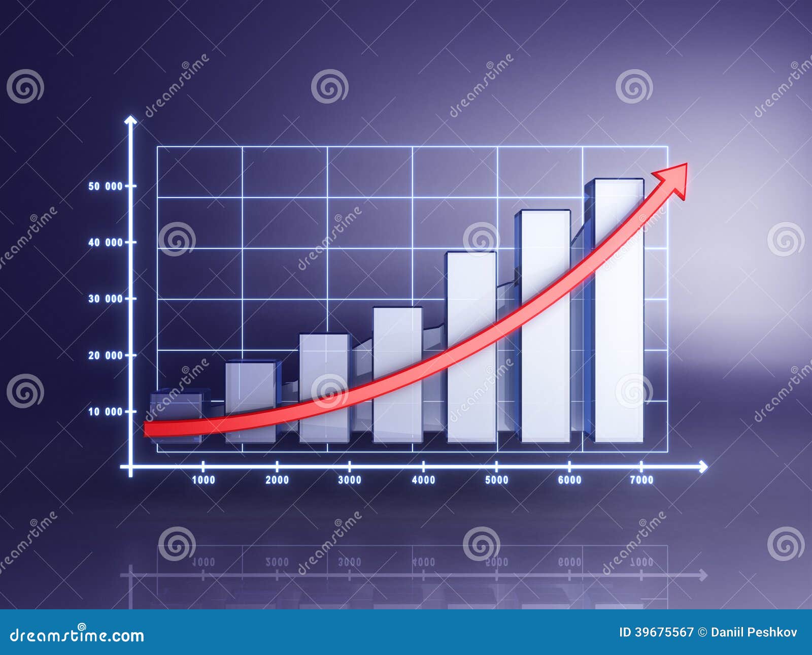 Abstract 3D statistic stock illustration. Illustration of chart - 39675567