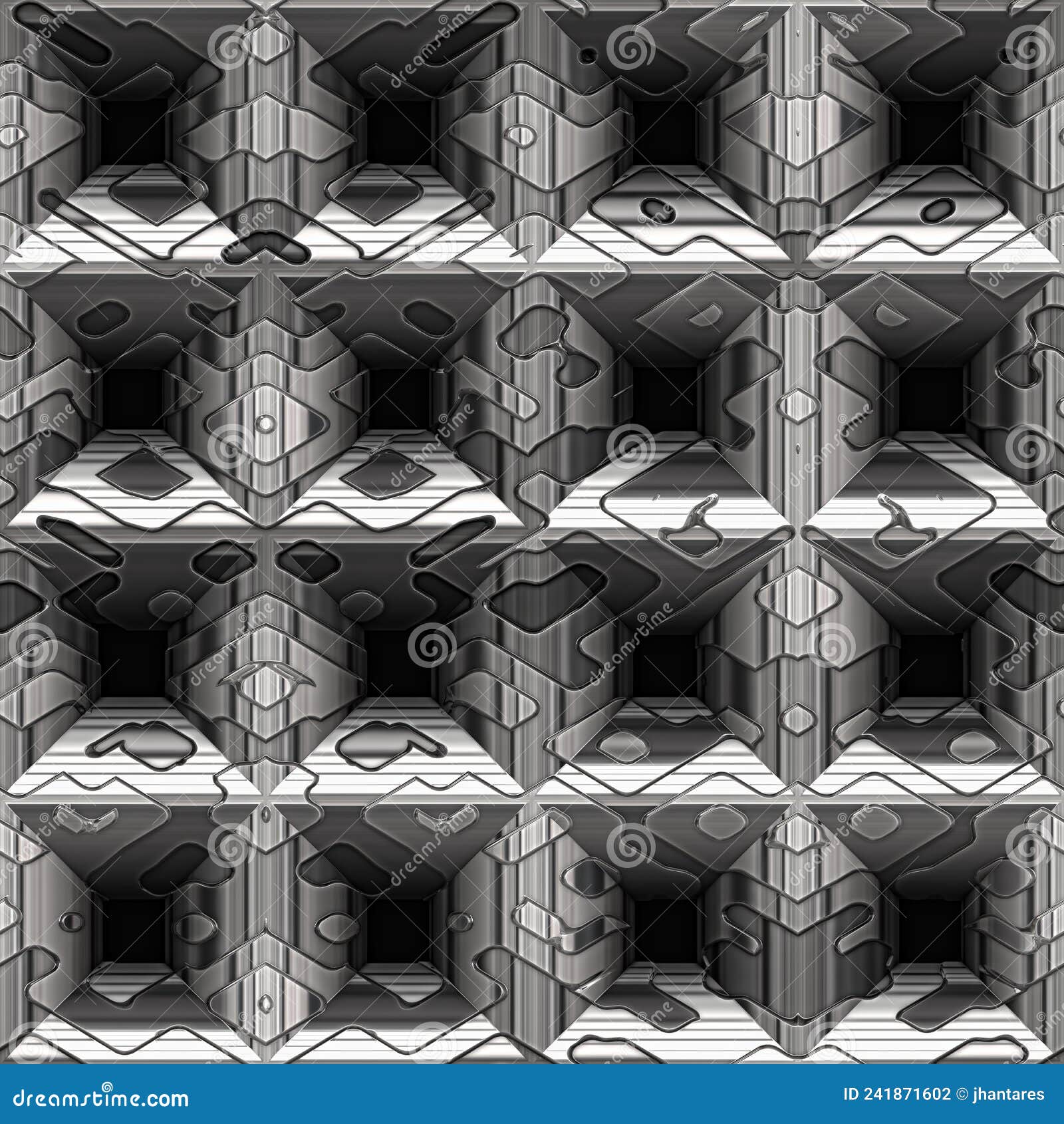 3d Steel Surface Square Geometric Pattern Stock Illustration ...