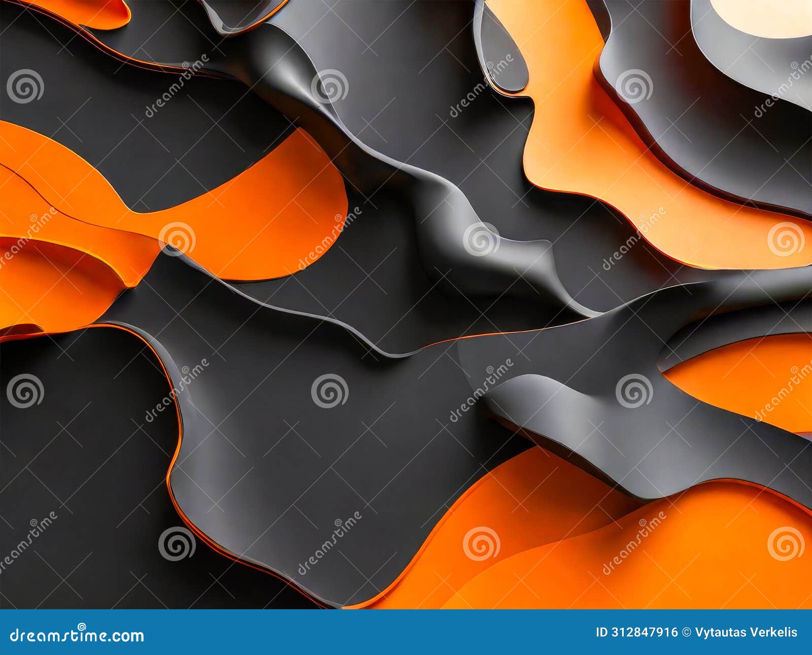 Abstract 3d Structure on Black Background. Chaotic Structure Stock ...