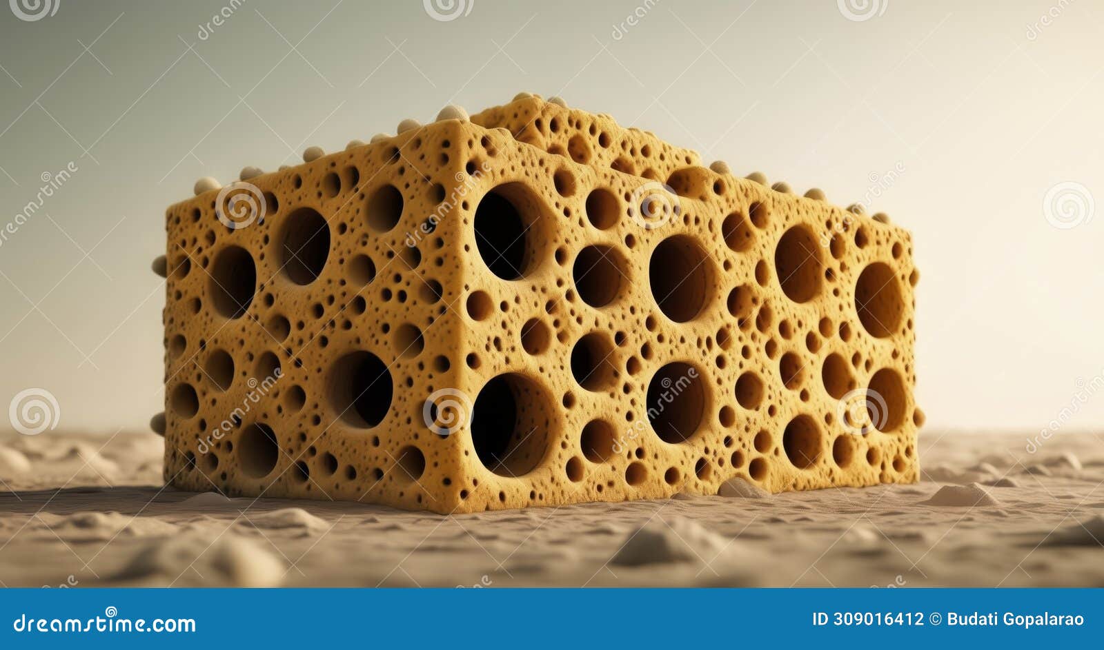 Abstract 3D Structure with Holes, Perfect for Architectural or Design Concepts Stock ...