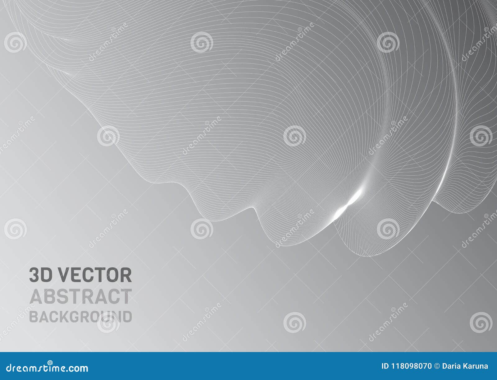 Abstract 3d Surface. Distortion of Space and Matter. Modern Technology ...