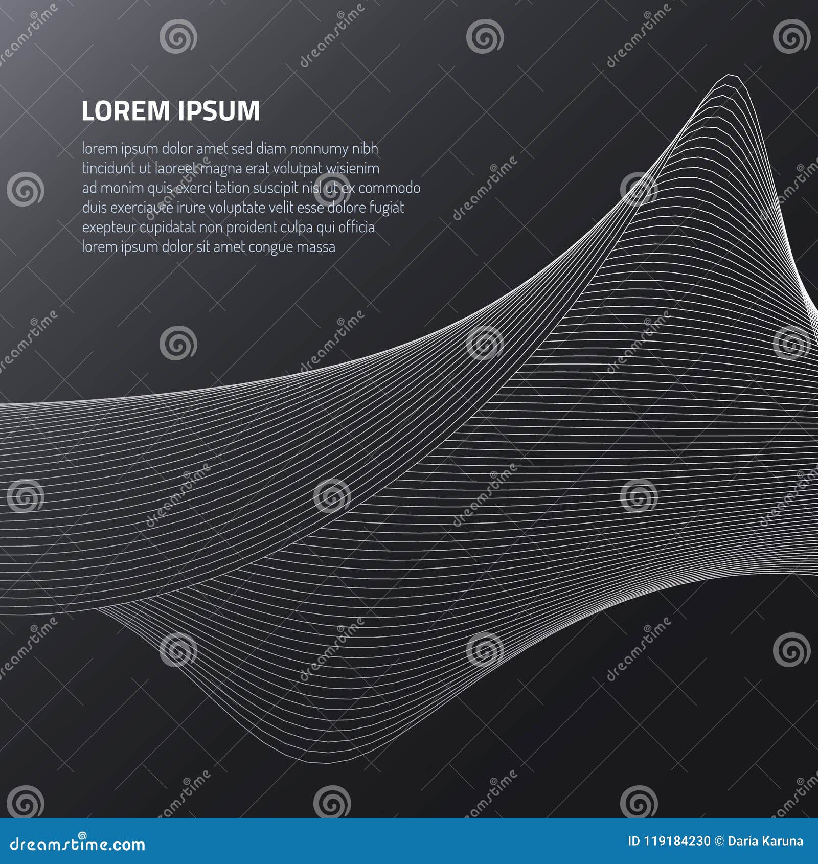 Abstract 3d Surface. Distortion of Space and Matter. Modern Technology ...