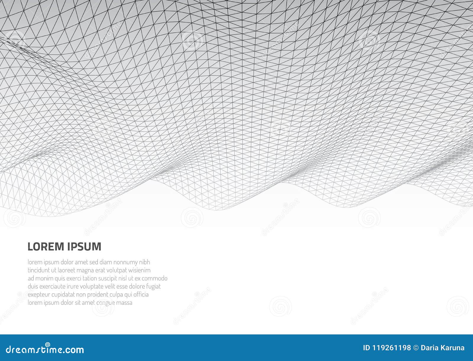 Abstract 3d Surface. Distortion of Space and Matter. Modern Technology ...