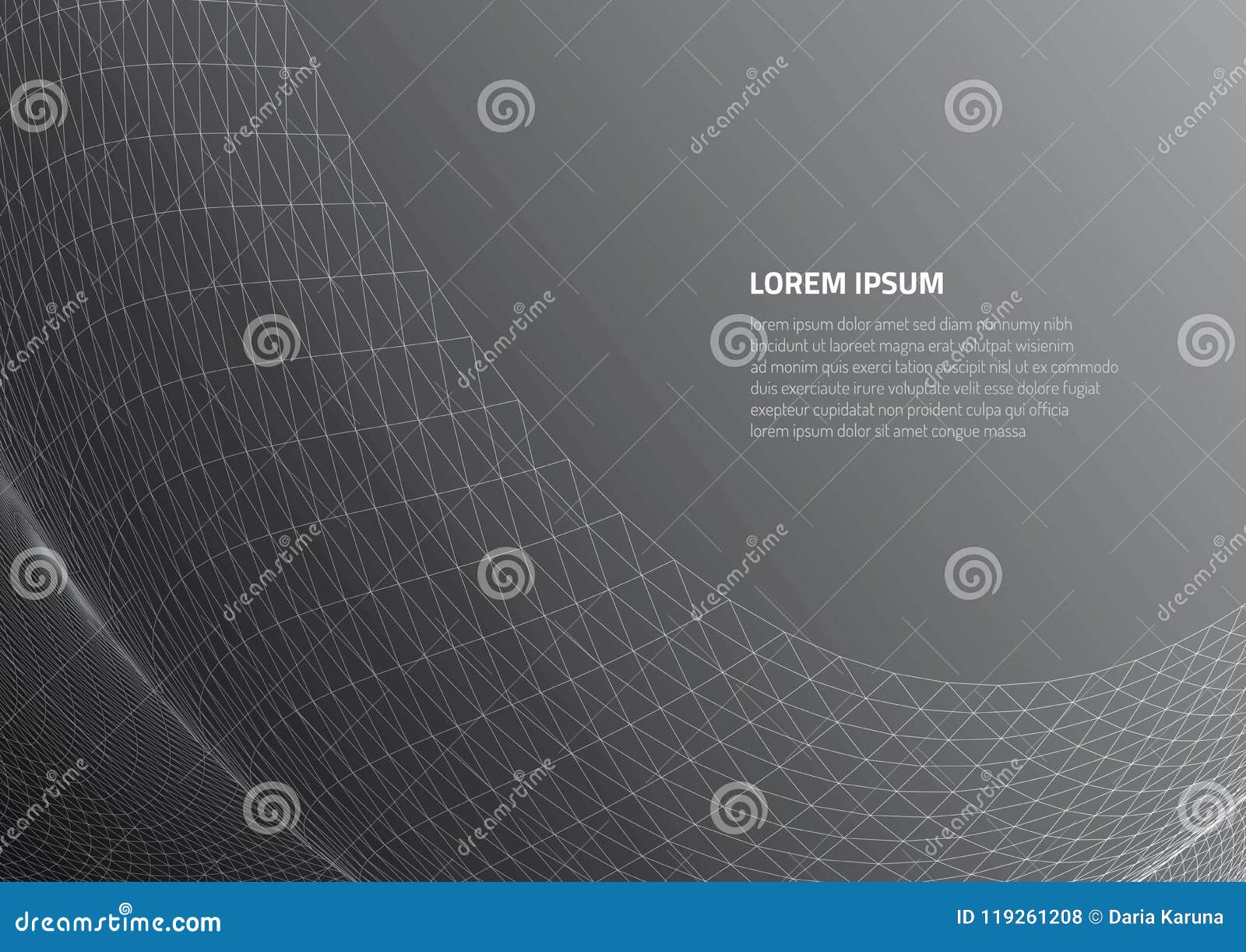 Abstract 3d Surface. Distortion of Space and Matter. Modern Technology ...