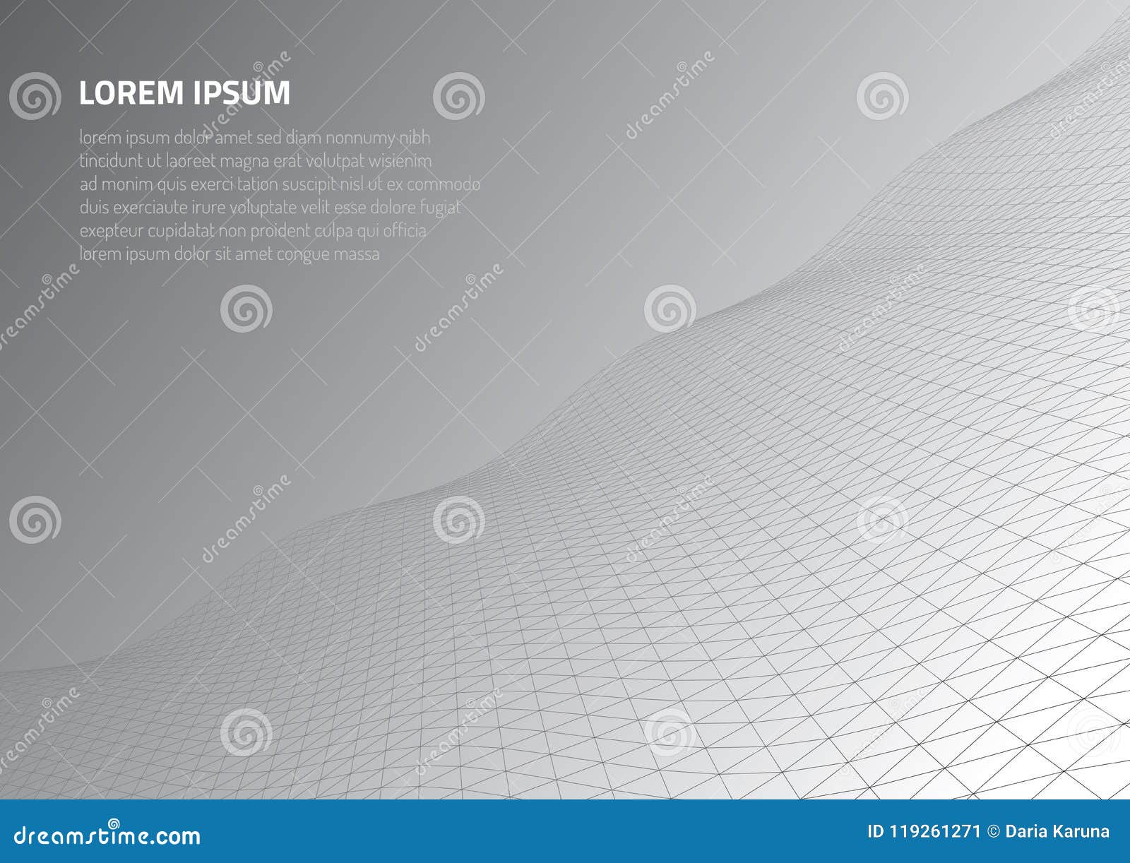 Abstract 3d Surface. Distortion of Space and Matter. Modern Technology ...