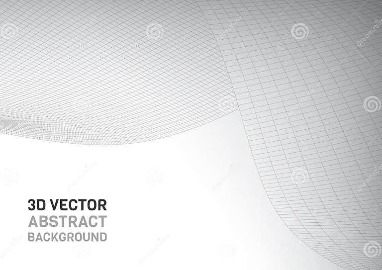 Abstract 3d Surface. Distortion of Space and Matter. Modern Technology ...