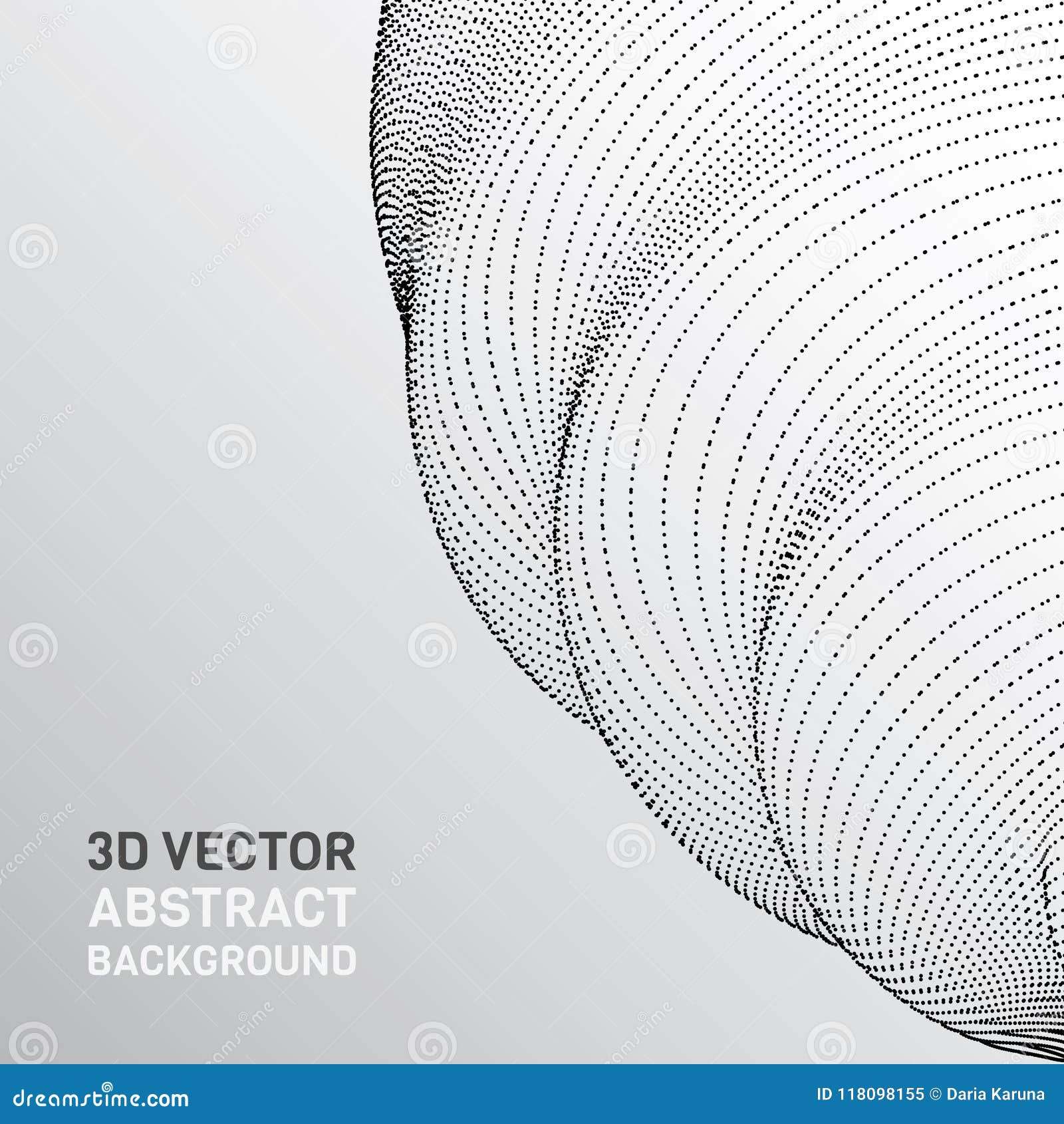 Abstract 3d Surface. Distortion of Space and Matter. Modern Technology ...