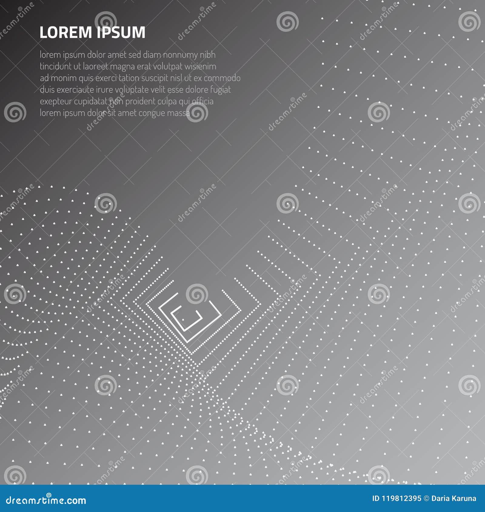 Abstract 3d Surface. Distortion of Space and Matter. Modern Technology ...