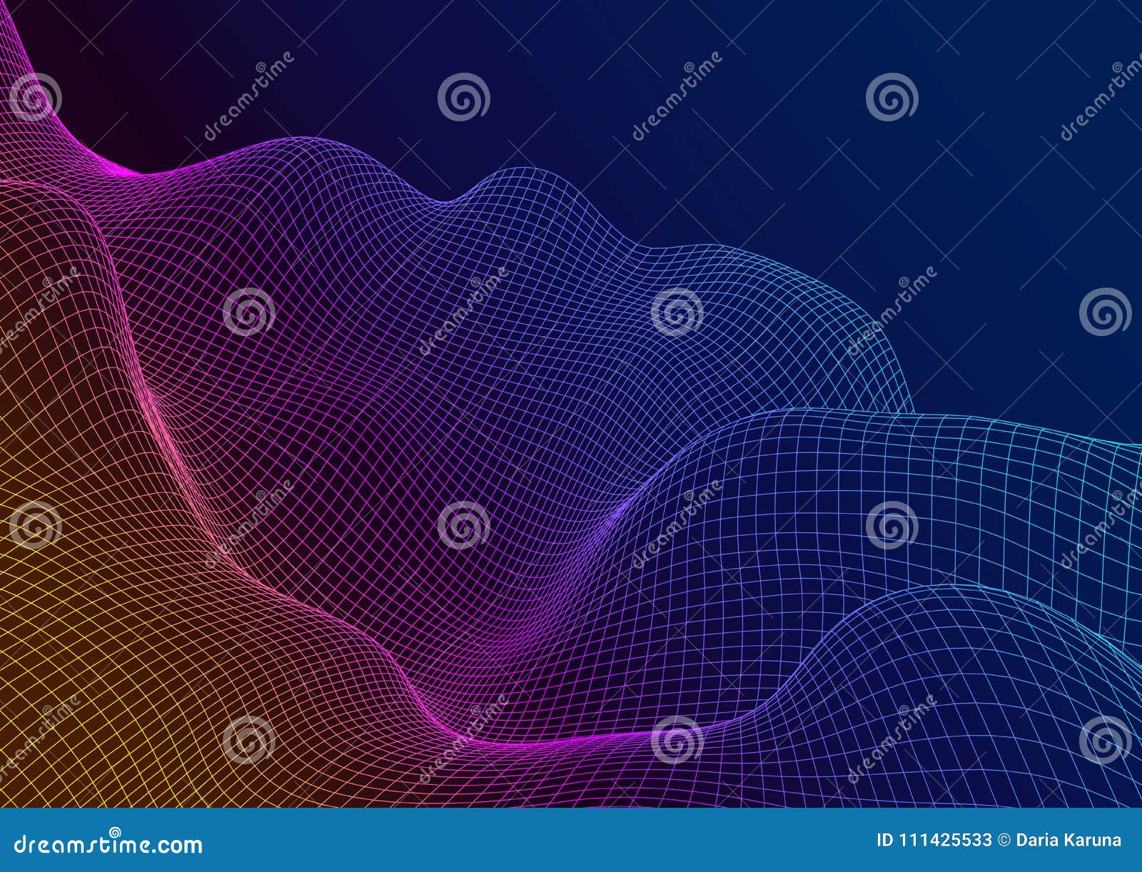 Abstract 3D Surface. the Illusion of Distortion of Space Stock Vector ...