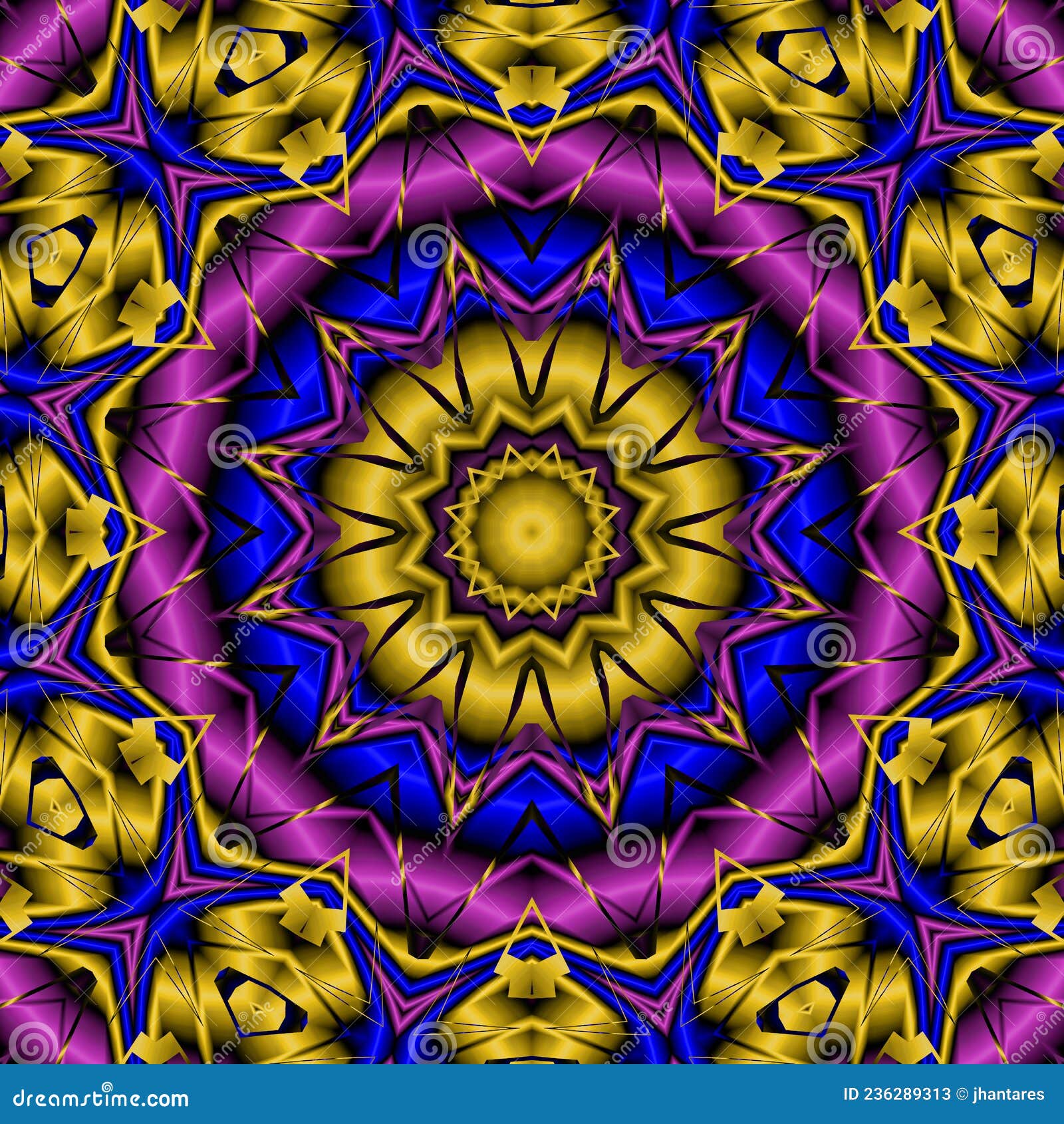 3d Violet Gold Blue Geometric Color Gradient Pattern Stock Illustration ...