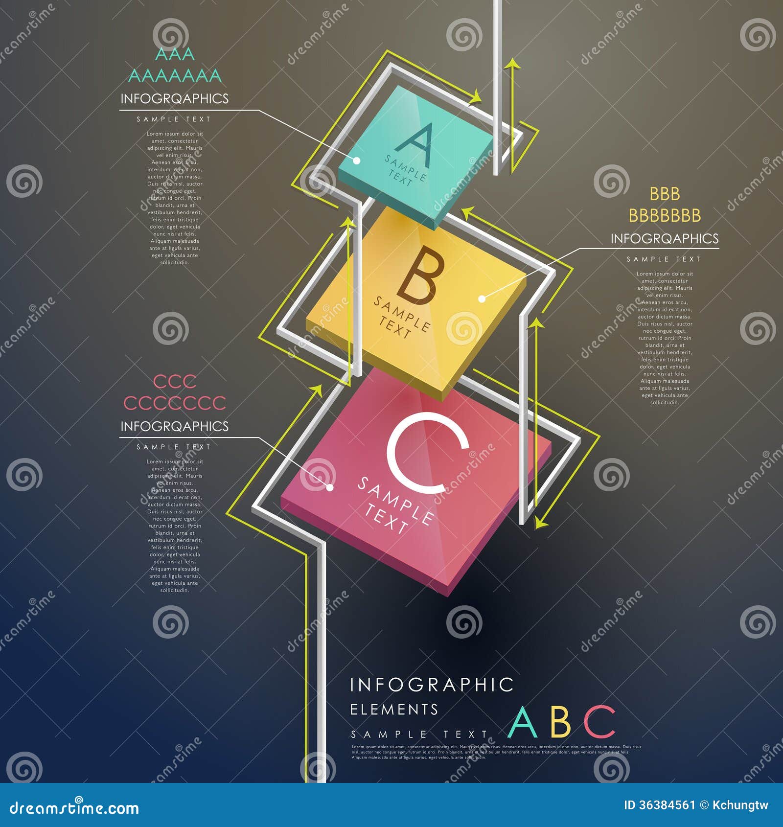 Abstract 3d Tag Infographics Stock Vector - Illustration of pattern ...