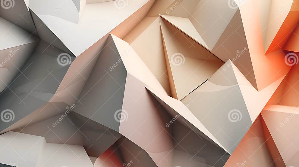 Abstract 3D Texture of Overlapping Geometric Shapes, Sharp Edges, and ...
