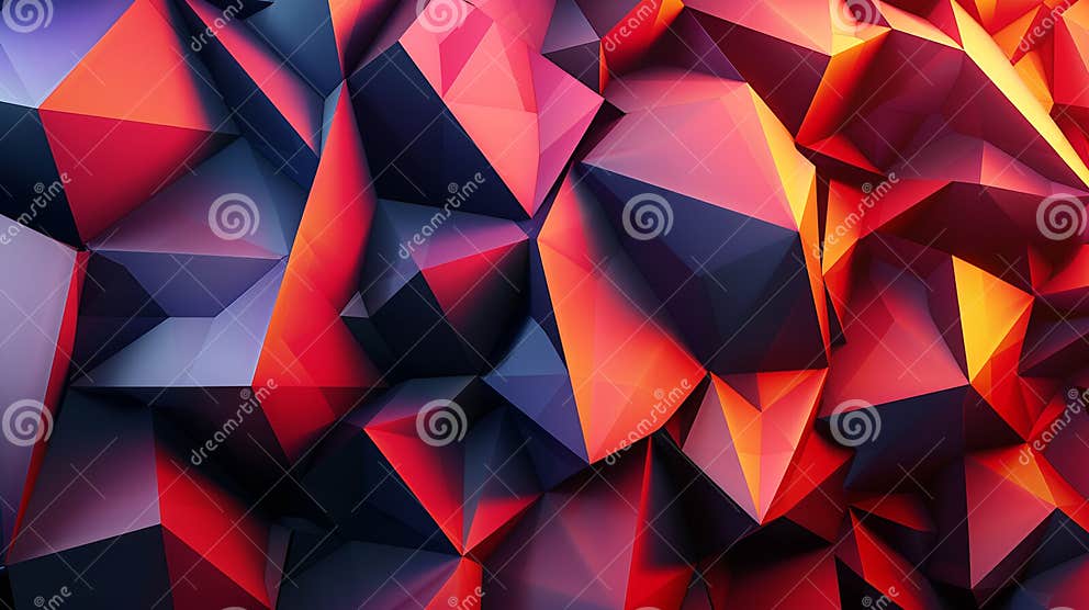 Abstract 3D Texture of Overlapping Geometric Shapes, Sharp Edges, and ...