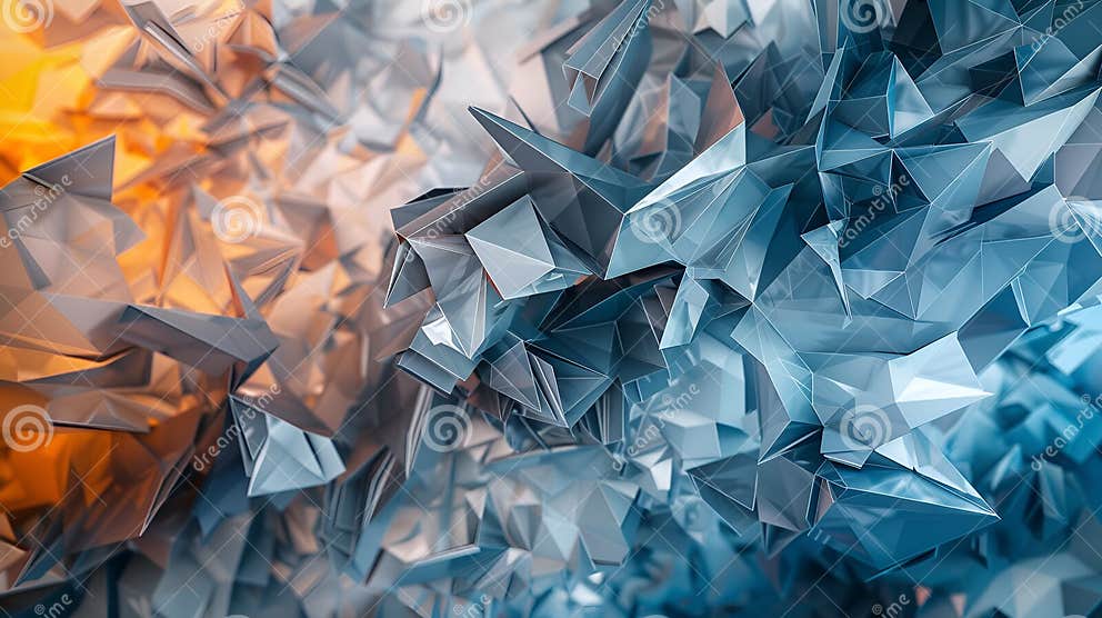 Abstract 3D Texture of Overlapping Geometric Shapes, Sharp Edges, and ...