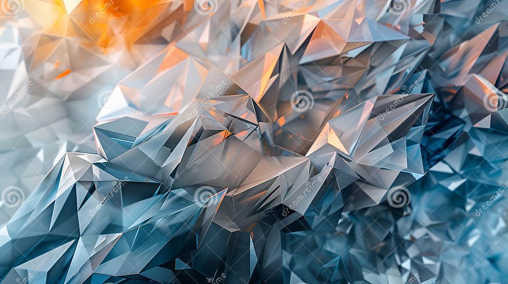 Abstract 3D Texture of Overlapping Geometric Shapes, Sharp Edges, and ...