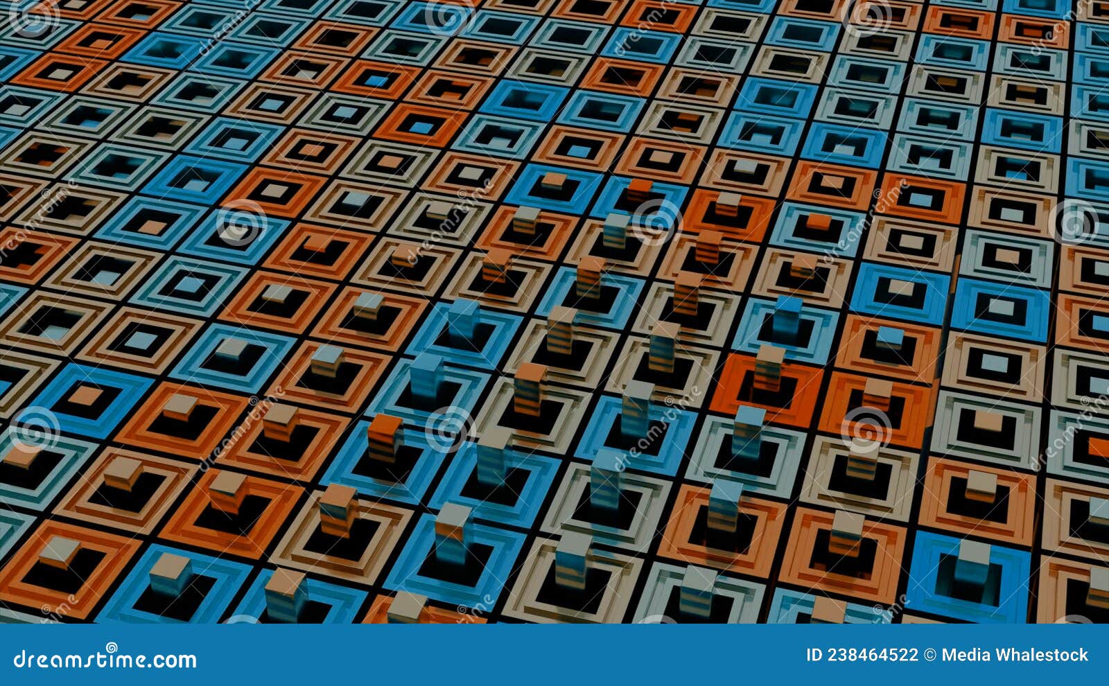 Abstract 3D Texture with Same Size Hollow Squares and Jumping Pillars ...