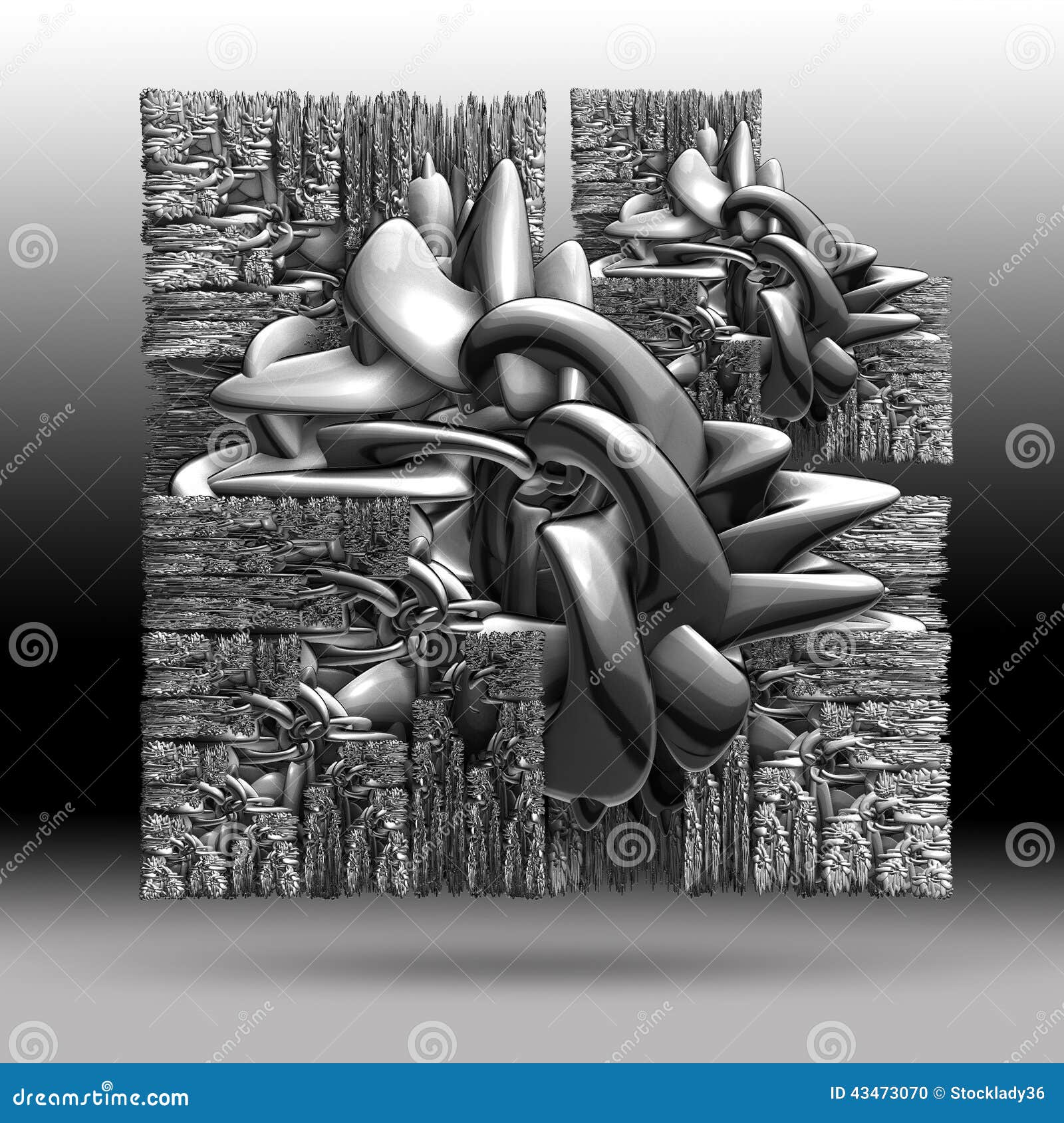 Abstract 3D Textured Object Stock Illustration - Illustration of ...