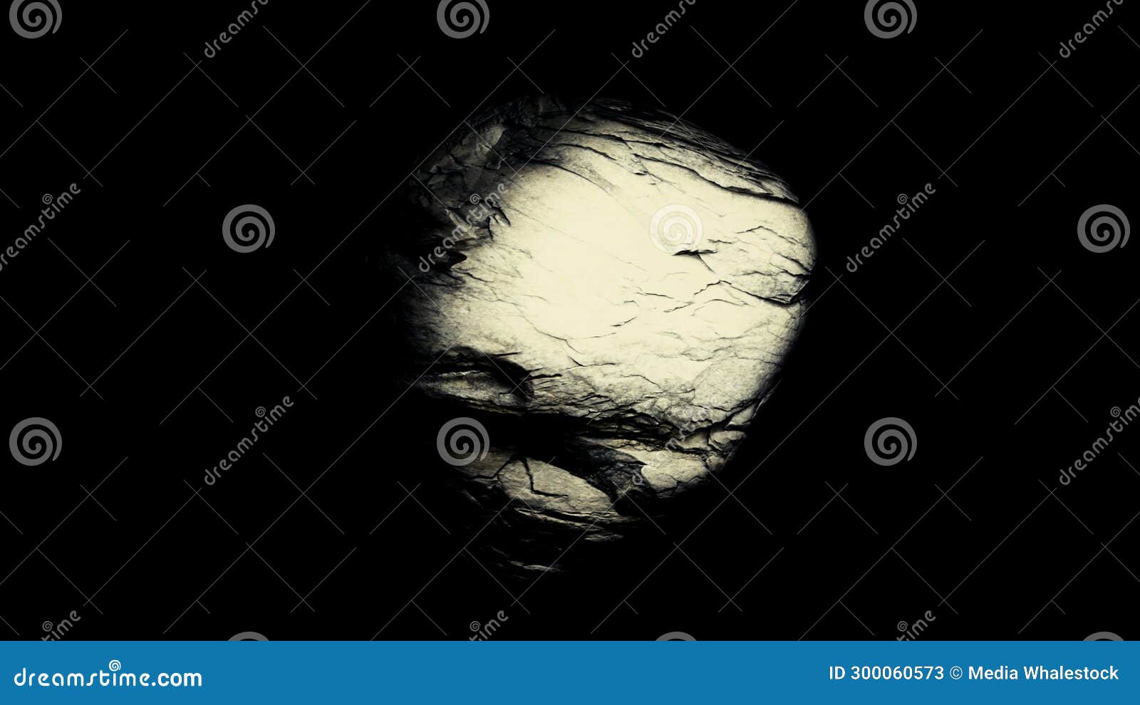 Abstract 3D Transforming Monochrome Shape Isolated on a Black ...