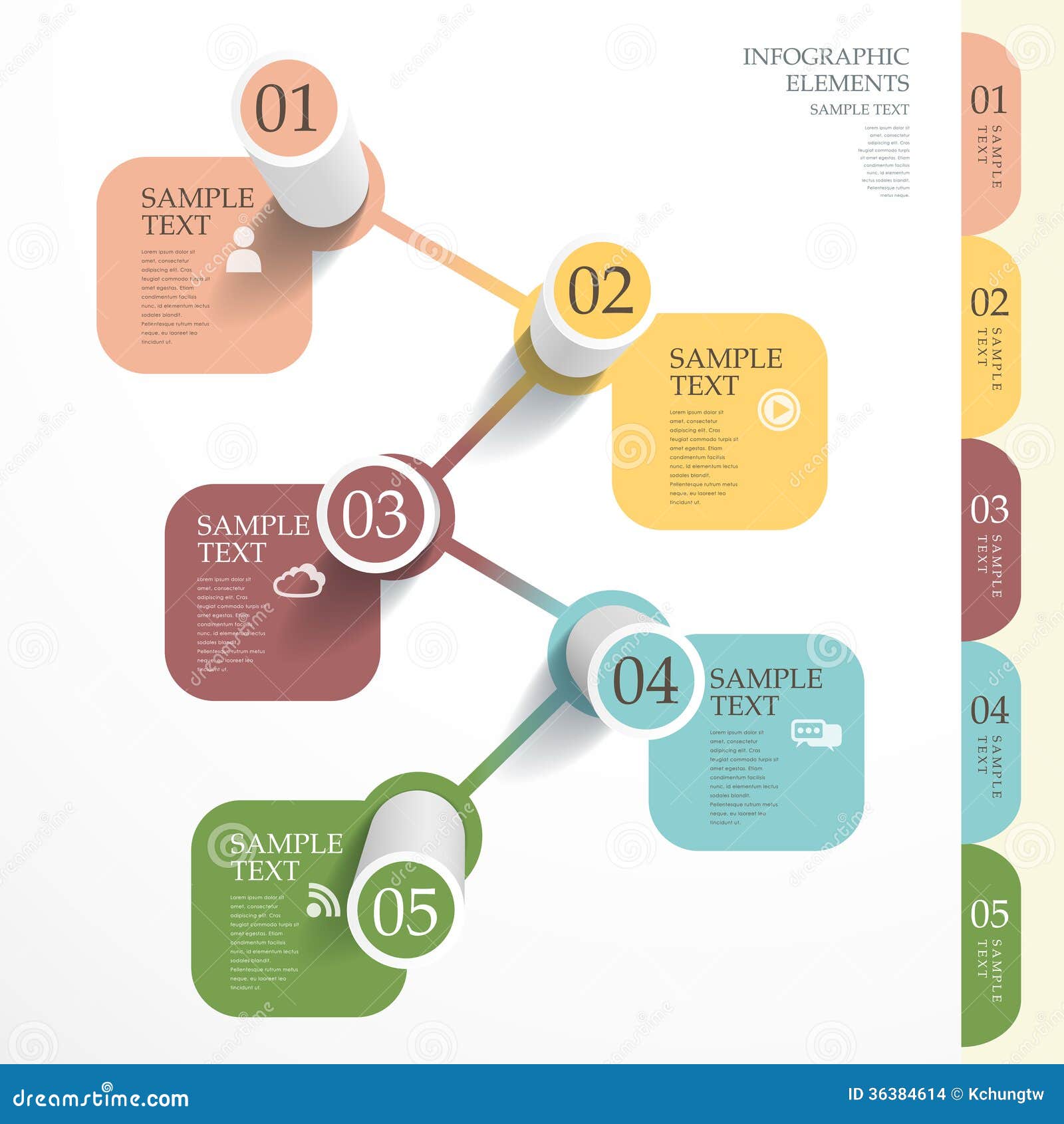 Abstract 3d Tube Bar Chart Infographics Stock Vector - Illustration of ...