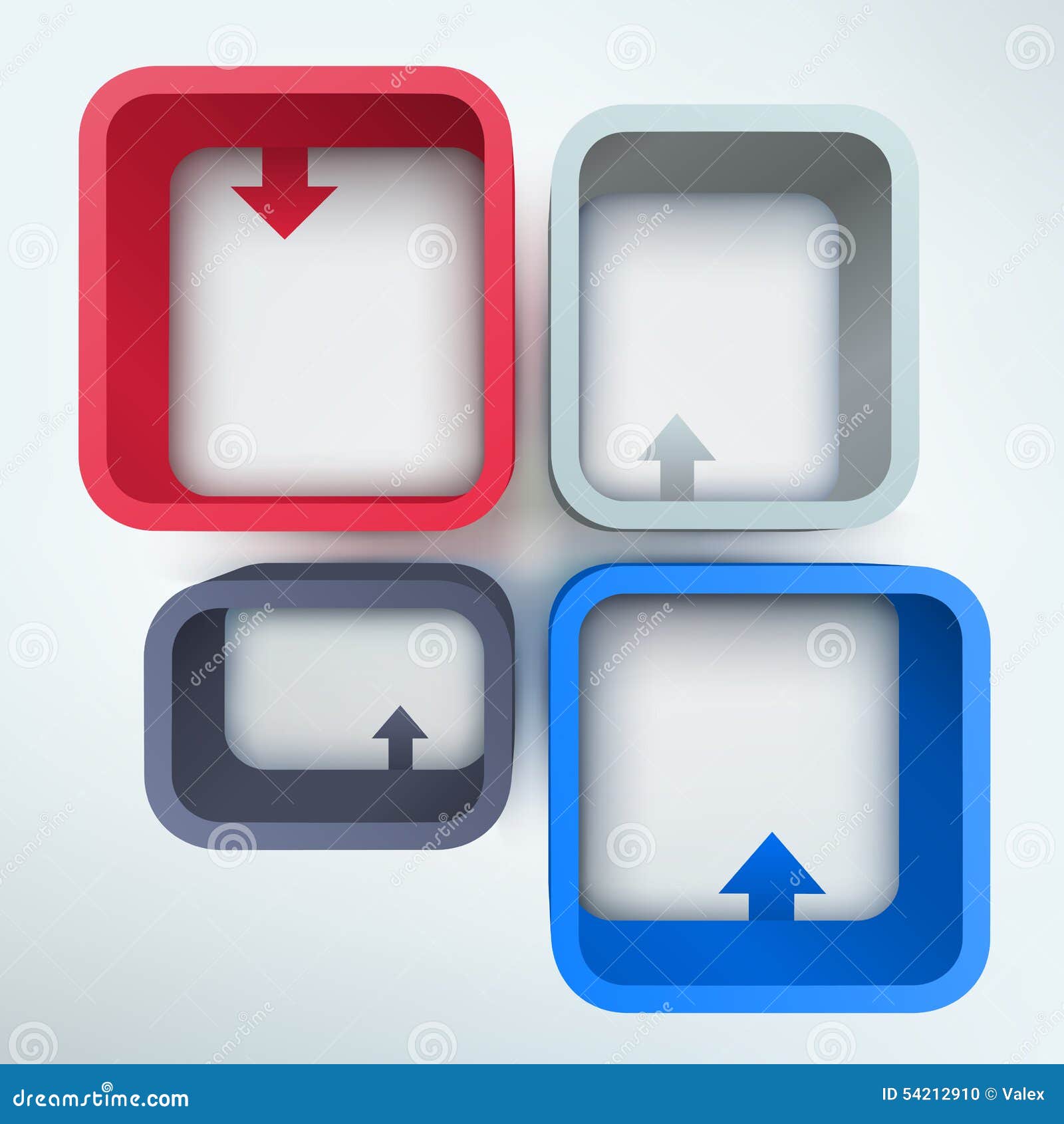 Abstract 3d Vector Frames with Place for Text Stock Vector ...