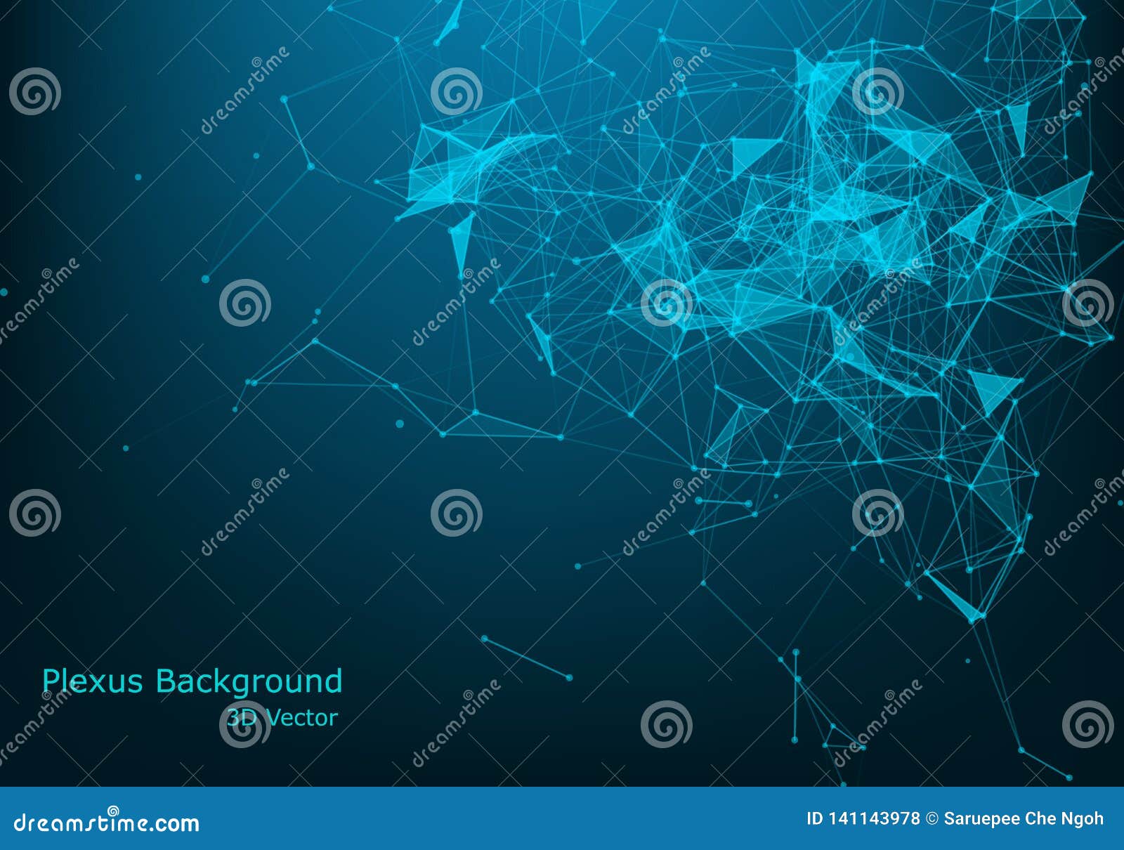 Abstract 3d Vector Futuristic Dots and Lines. Computer Geometric ...