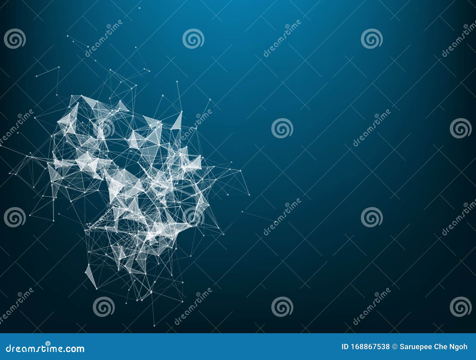 Abstract 3d Vector Futuristic Dots and Lines. Computer Geometric ...