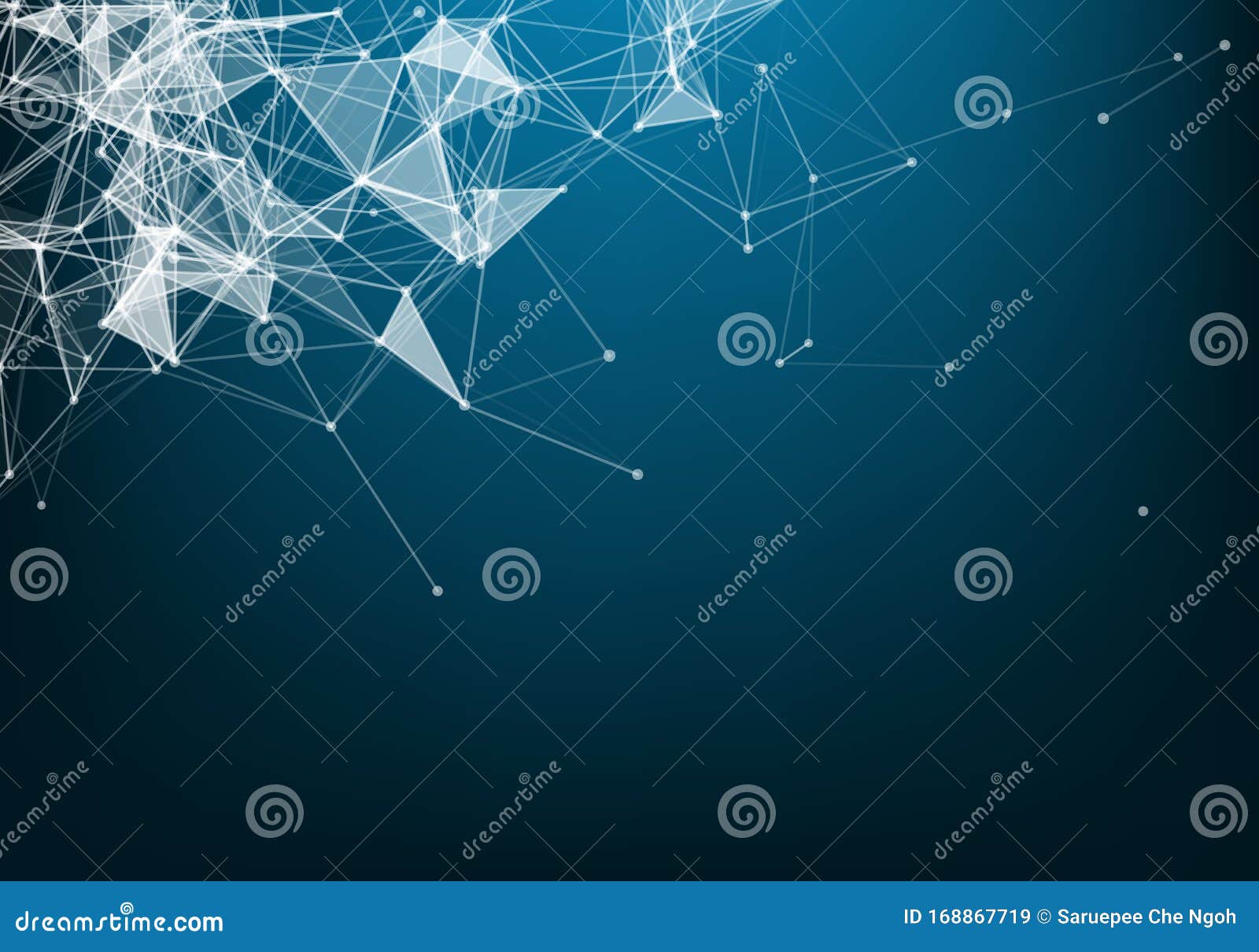 Abstract 3d Vector Futuristic Dots and Lines. Computer Geometric ...