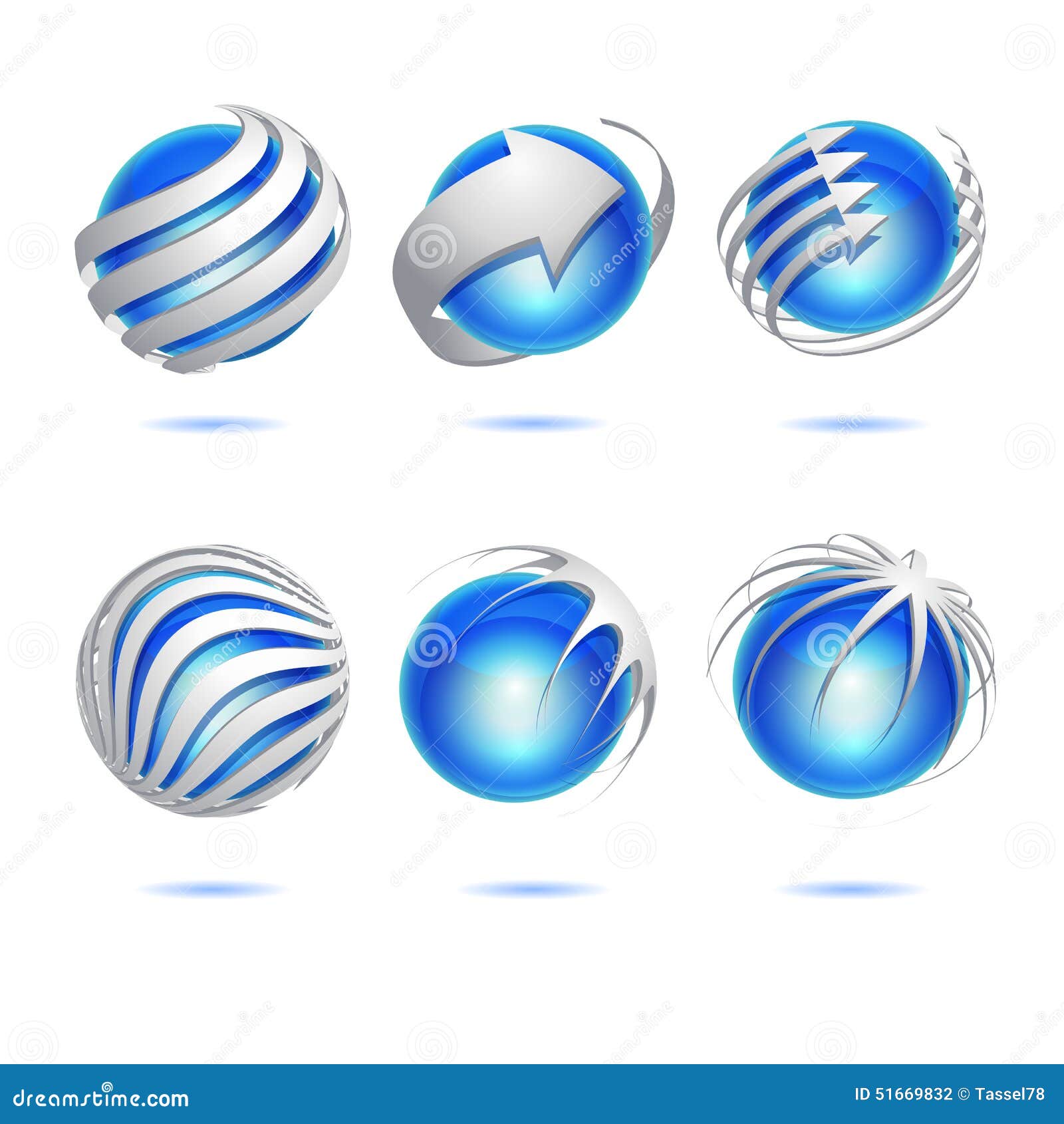 Abstract 3d Vector Sphere Set Stock Vector - Illustration of scientific ...