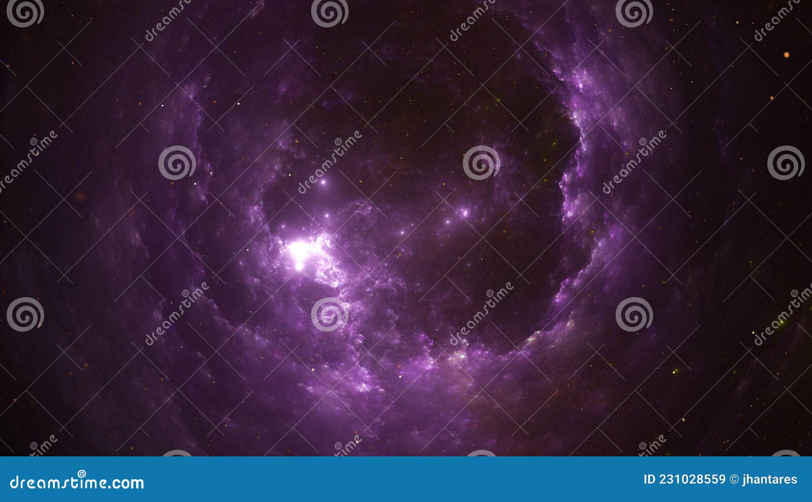 3d Violet Nebula Space Graphic Stock Illustration - Illustration of ...