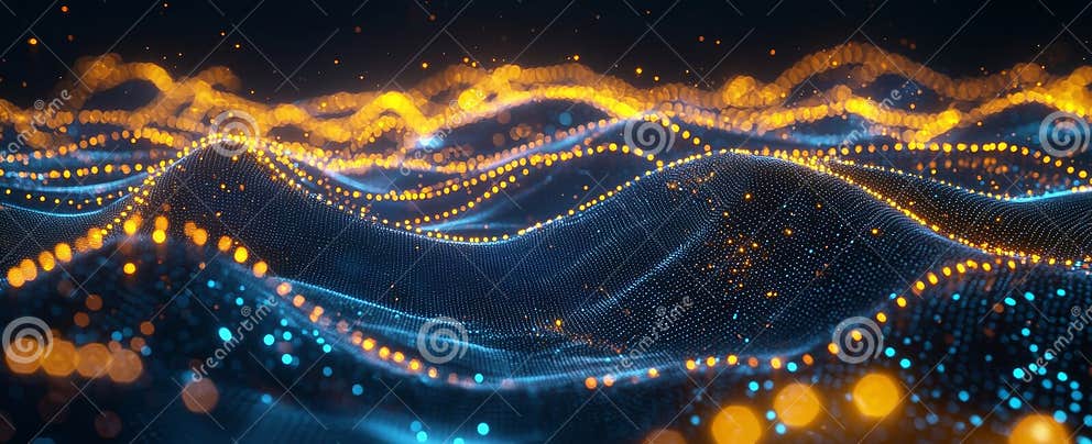 An Abstract 3D Visualization of a Neural Network. Cyber Emotion for ...