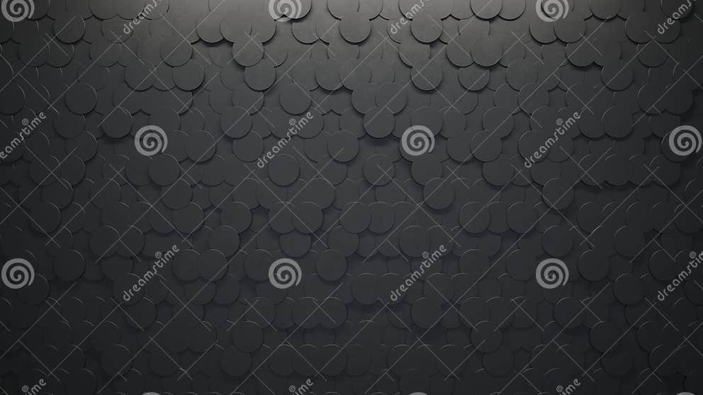Abstract 3D Wall Background with Graphite Circles - 8k Stock ...