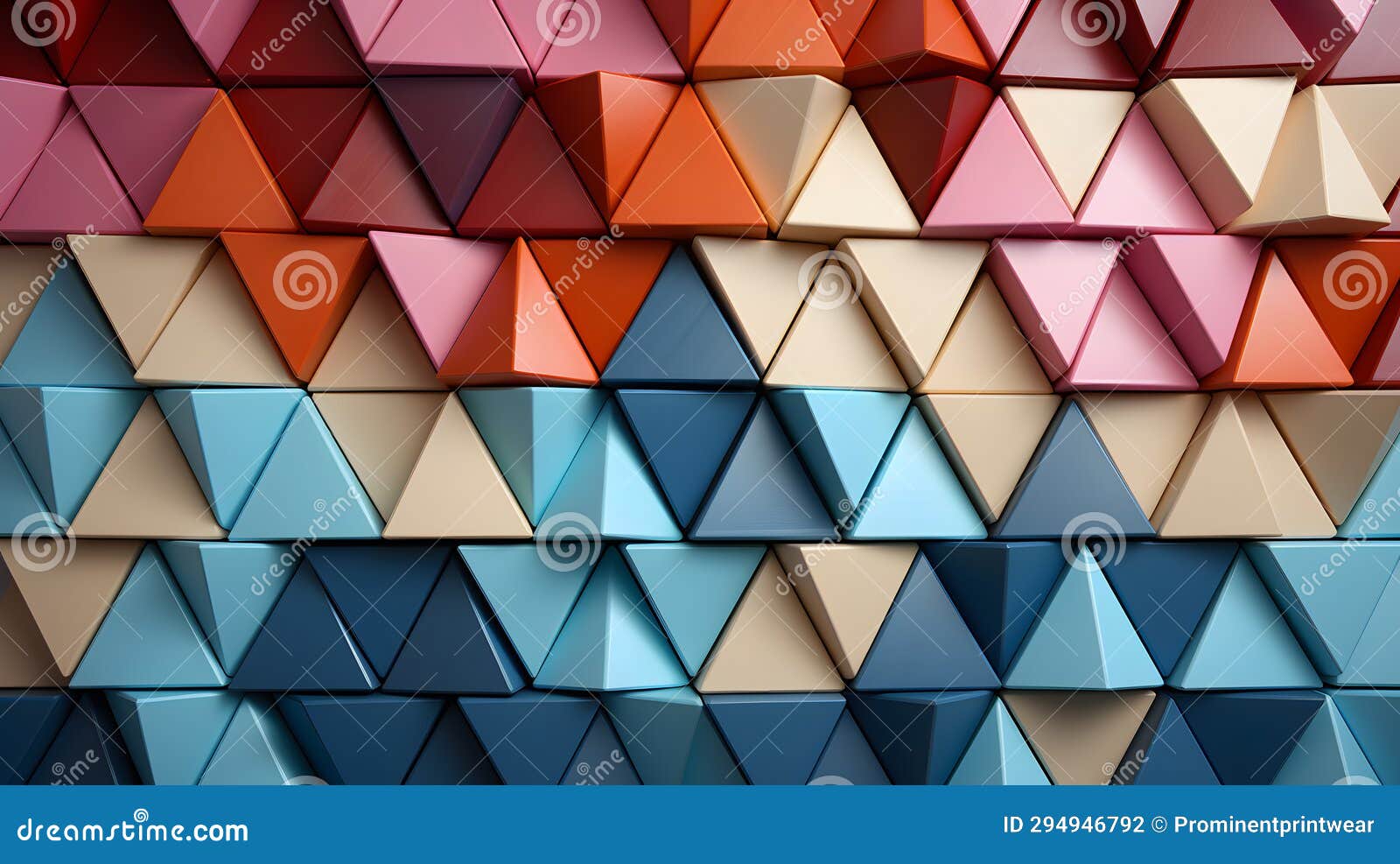 Abstract 3d Wall Texture with Pastel Colored Triangles Tiles Texture ...