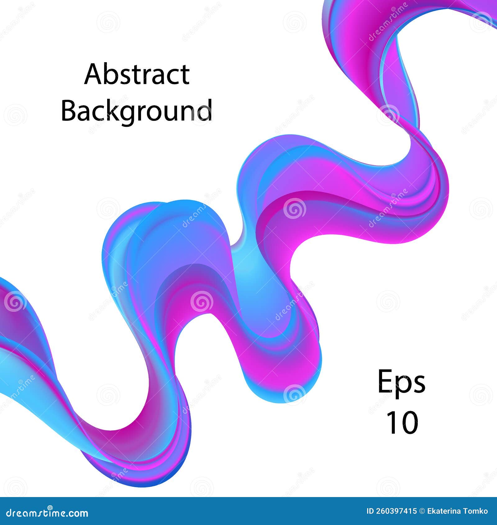 Abstract 3d Wave. Cover Design with Chic Color Wave. Design Element ...