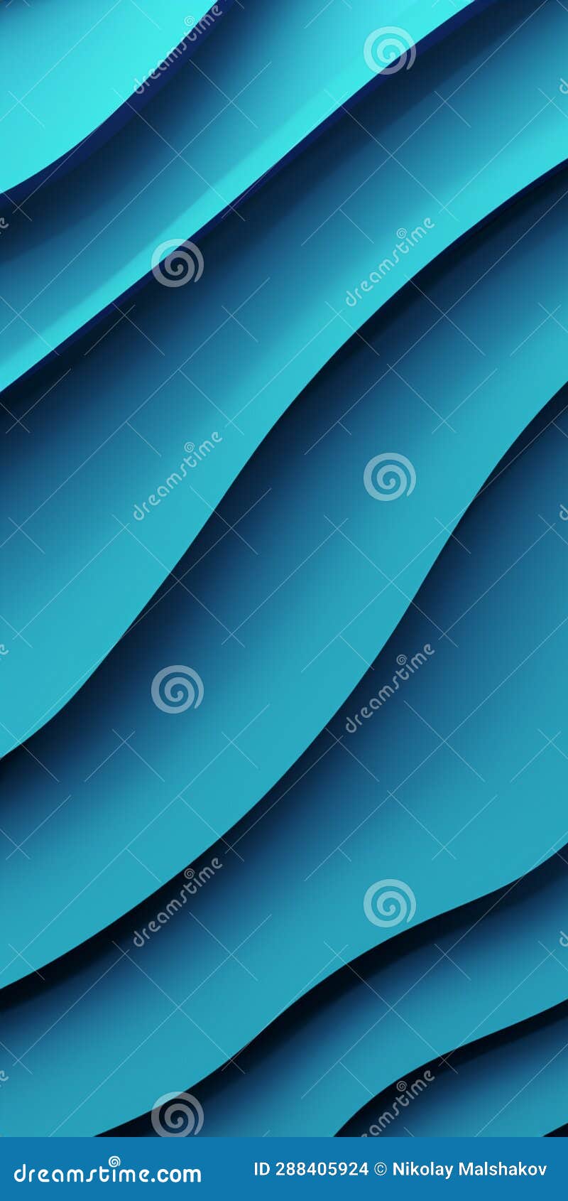 Abstract 3d Wavy Blue Background Stock Illustration - Illustration of ...