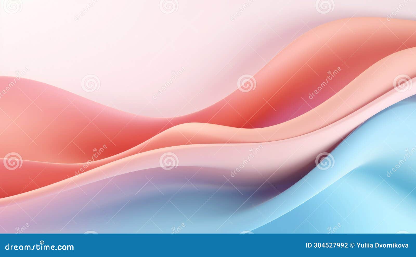Abstract 3d Wavy Smooth Background. Multicolor Pastel Colour Palette ...