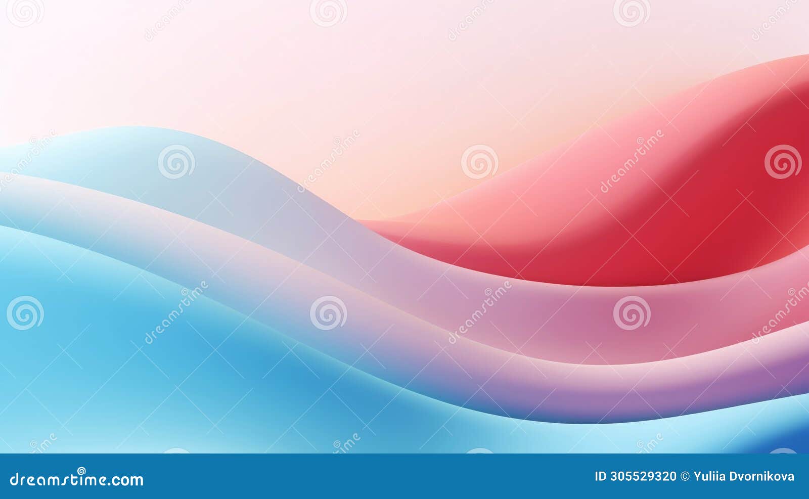 Abstract 3d Wavy Smooth Background. Multicolor Pastel Colour Palette ...